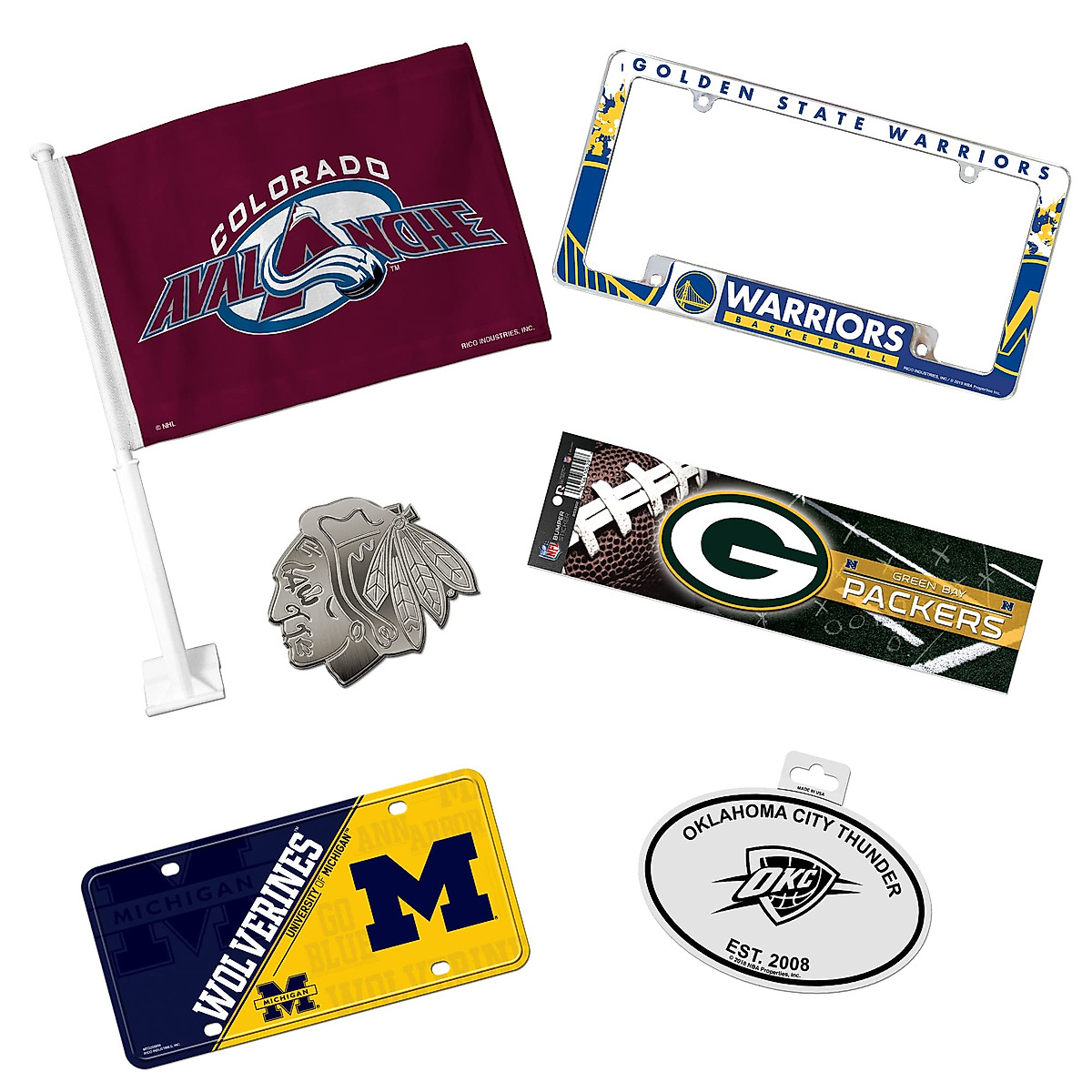 Rico Industries NCAA Cal Berkeley Golden Bears 12" x 6" Silver Chrome Frame With Decal Inserts