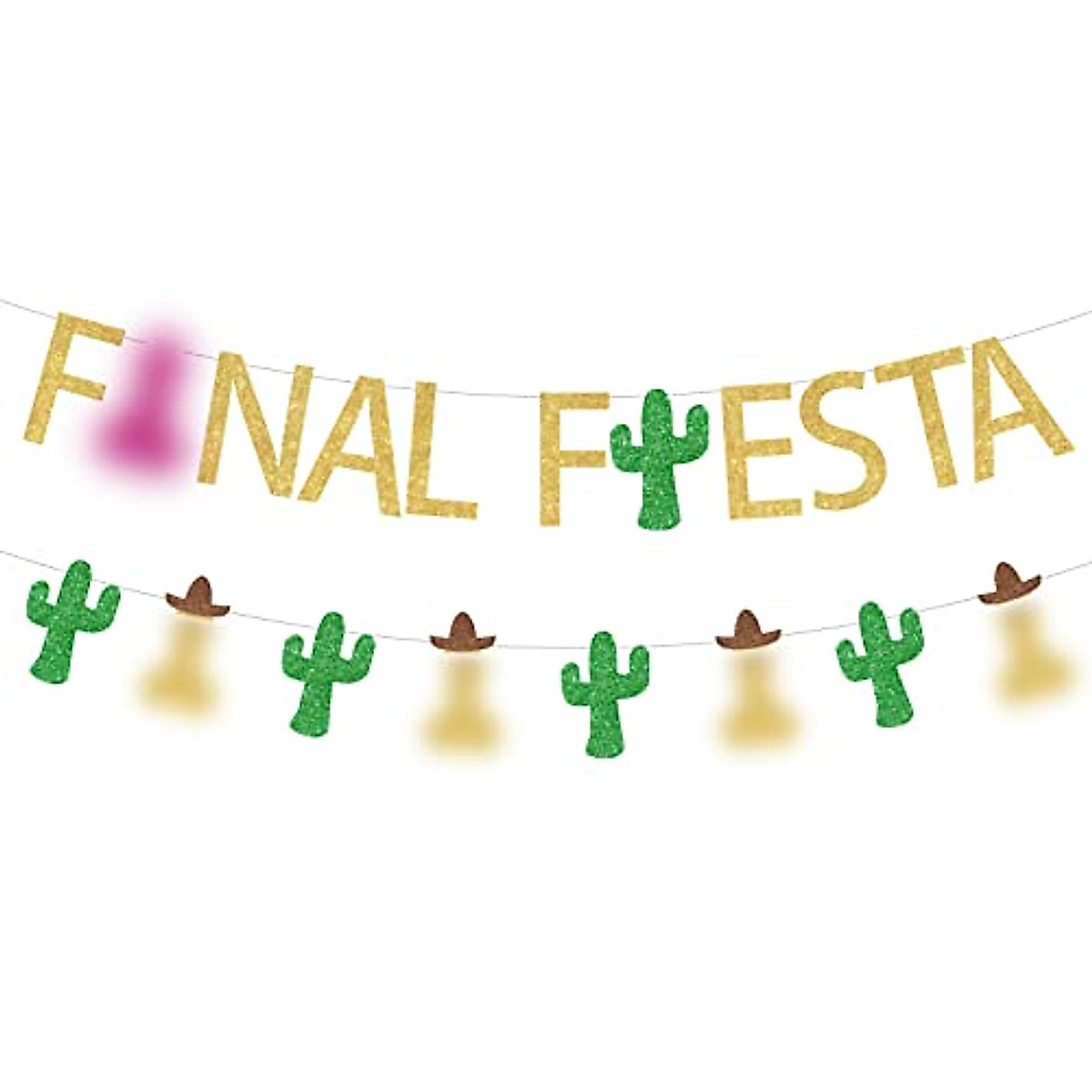 Fiesta Bachelorette Party Banner, Funny Cactus Garland for Mexican Bridal Shower Decorations, Cactus Engagement, Wedding Supplies