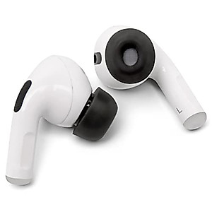 WC TipZ - Upgraded Memory Foam Ear Tips for Airpods Pro Made by Wicked Cushions | Improved Comfort, Tighter Seal, Better Foam Rebound Time | Fits Perfectly in Charging Case | Pitch Black