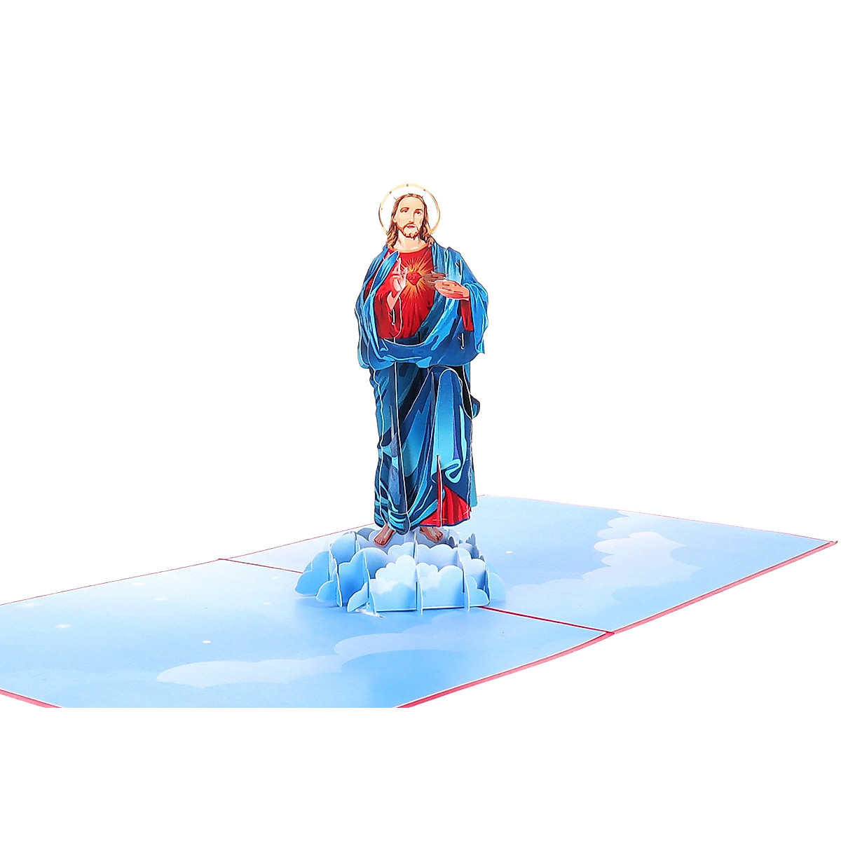 iGifts And Cards Inspirational Jesus 3D Pop Up Greeting Card – Religious Merry Christmas Wishes, Happy Easter Gift, Priest Thank You Card, Religious Birthday Present, Pastor, Deacon Ordination 6" X 6"