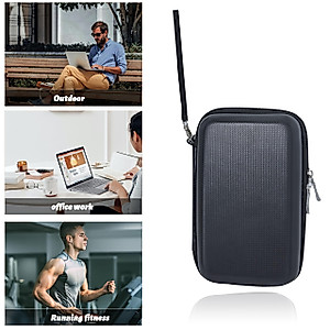 Wolfteeth 6.7" Smell Proof Travel Case, External Hard Drive Carrier, Portable Memory Card Storage Holder, Black (Empty)