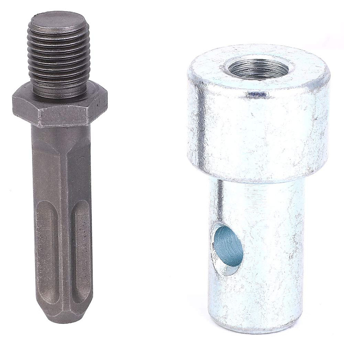 Power Drill Adapter, Square 4 Pits Drill Bit Adapter Earth Auger Adapter Fits Drive Hammer Drill for Electric Hammer to Earth Auger Connector Tool