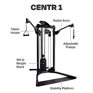 Home Gym Functional Trainer - Multifunctional Cable Machine Home Gym System - Workout Weight Machine for Strength Training - Full Body Compact Exercise & Fitness Equipment Set