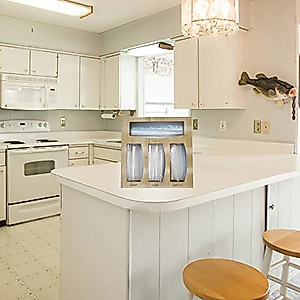 Ziplock Bag Storage Organizer for Kitchen Drawer or Wall Mount，Food Storage Bag Organizer Box Compatible With Gallon,Quart,Sandwich and Snack