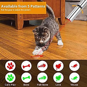 Cat Toys for Indoor Cat Kitten Toys Pointer for Interactive Playing, Cat Flashlight LED Projection, USB Rechargeable Pet Dog Chasing Toys, Pack of 2