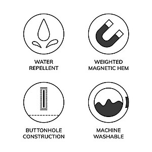 Maytex Water-Repellent Fabric Shower Curtain Liner with Weighted Hem, Soft Microfiber, Quick Drying and Washable Shower Liner, 70" x 72", White