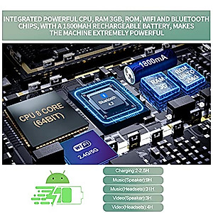 80GB MP3 Player with Bluetooth and WiFi,4"1080P Full Touch Screen MP4 Player with Spotify,Portable HIFI Sound MP3 Player with Speaker,Android8.1 Streaming Music Player Support Online Music&Google Play