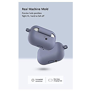 Airpods Pro Case Cover-Portable Shockproof Soft Silicone case, Compatible with Apple AirPods Pro(Front LED Visible),AirPods Pro Case Cover with Keychain (Cream Color)