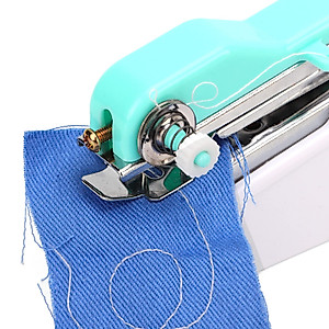 Jeanoko Mini Portable Sewing Machine, Handheld Sewing Machine Multipurpose Cordless Portable Sewing Machine for Beginners Kids Adults Quick Mending Machine
