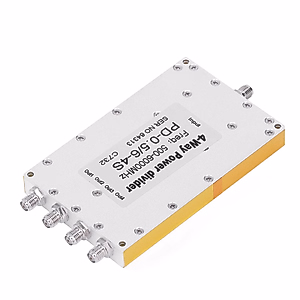 Power Splitter, Good Stability 4-Way SMA Microstrip Power Splitter Low Insertion Loss Wide Operating Frequency WIFI5.8 for Multiple Use WIFI2.4 High Gain