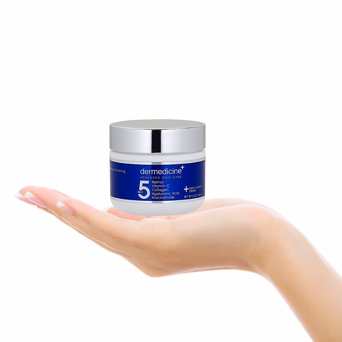 5 in 1 Retinol, Vitamin C, Collagen, Hyaluronic Acid and Niacinamide | Potent Face Cream Fine Lines and Wrinkles and Reduce Appearance of Dark Spots 2 oz