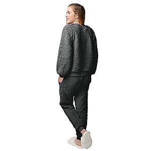 FOCO Cleveland Browns NFL Womens Sherpa Lounge Set - L