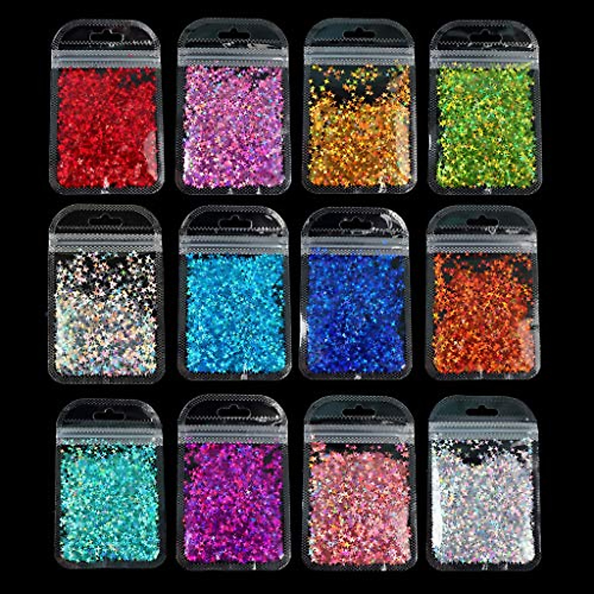 lixuesong Flakes Chunky Glitter Sequins Chunky Resin Fillers DIY Nail Art Resin Supplies Epoxy Resin Fillers for DIY Mixed Sequins