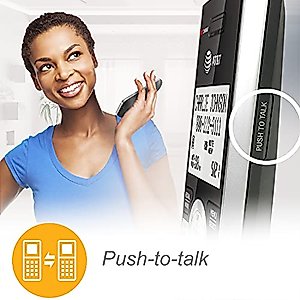 AT&T CL83507 DECT 6.0 5-Handset Cordless Phone for Home with Dual Keypad Base, Answering Machine, Call Blocking, Caller ID Announcer, Intercom and Long Range, Silver/Black