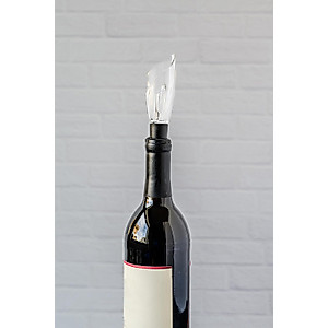 LEXABEL Wine Set - Unbreakable Tritan Wine Glasses Set of 2 with Bottle Opener, Aerator, Preserver & Stoppers - Perfect Accessories for Wine Lovers, Christmas & Halloween Wedding Gift (for Red Wine)