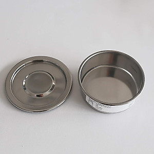 Adamas-Beta Test Sieve Pan and Lid for Chrome Plating Steel Frame φ20cm/8" Diameter Sieve