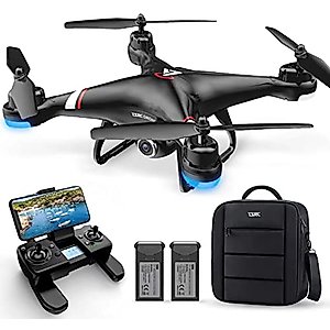 TENSSENX GPS Drone with 1080P HD Camera for Adults and Kids, 5G Transmission FPV Drone, RC Quadcopter with 2 Batteries, Carrying Bag, Auto Return, Follow Me, Altitude Hold, Easy for Beginners