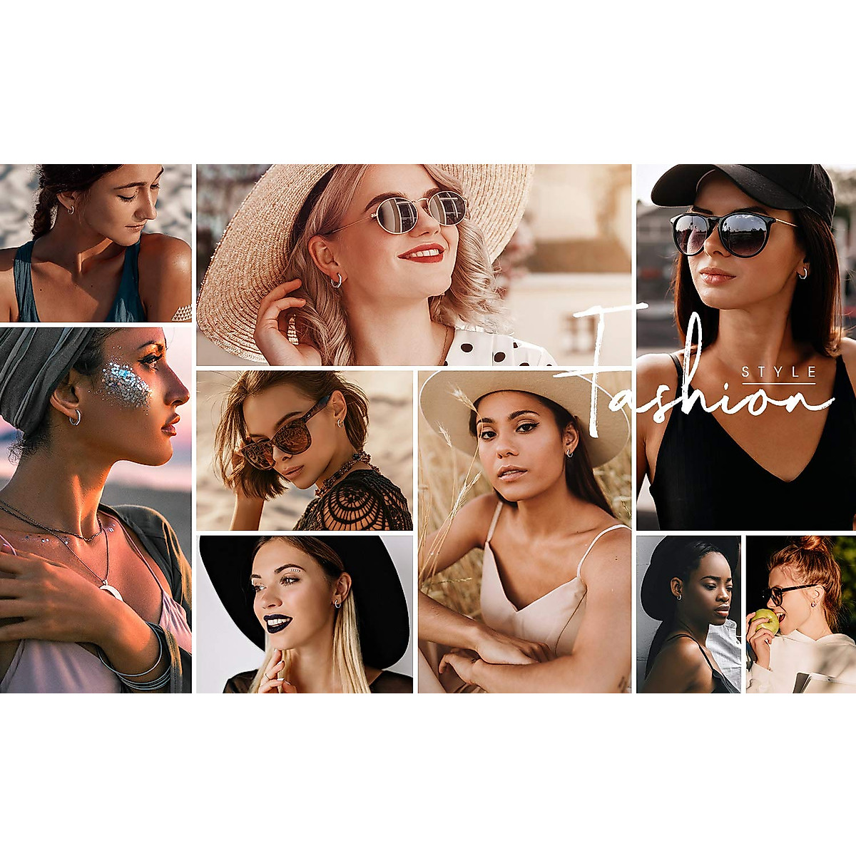 SWEETV 925 Sterling Silver Huggie Hoop Earrings for Women 15mm Small Lightweight Polished Hexagonal Hoops