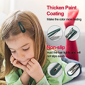 B.PHNE 20Pcs Hair Clips for Women, Matte Snap Hair Clip Barrettes for Girls,Cute Solid Candy Color Hair Accessories Hair Pins (SnapClip20A)