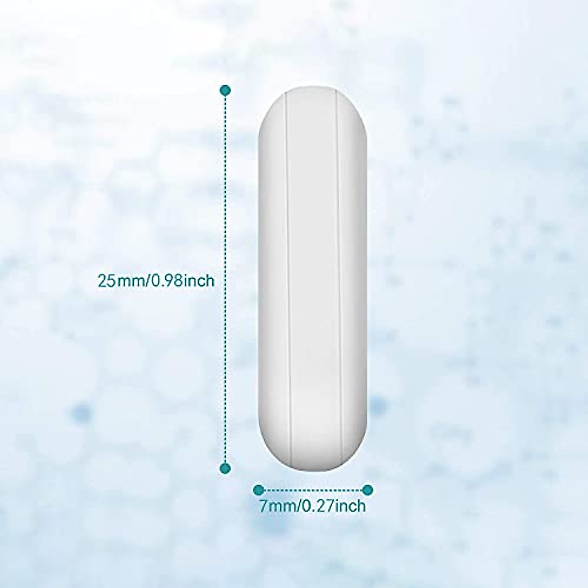 HaoDatong 25mm(0.98 inch) PTFE Magnetic Stirrer Mixer Stir Bar,White Color,Stir Rod Magnetic,Laboratory Bar,Stir Plate Magnet ,Stir Plate Bar,10 Pcs Set