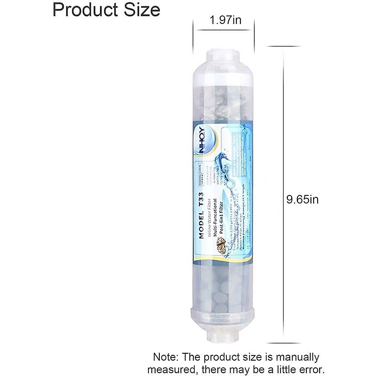 4 in 1 T33 Multi-Function Mineralization Filter Element, Increase Ph and Calcium Magnesium Ion, Replacement Filters Cartridge