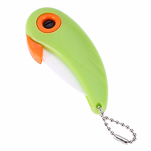 TOPINCN Ceramic Paring Knife Mini Kitchen Fruits Vegetable Ceramic Folding Handle Pocket Knife Camping Knives Cutting Tools 4 Colors (Green)