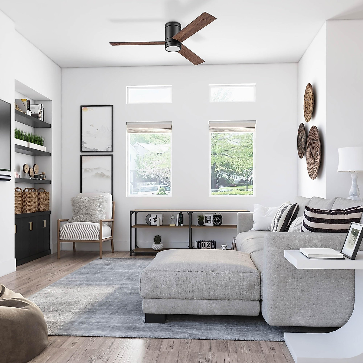 Prominence Home 51464-01 Espy Ceiling Fan, 52, Matte Black