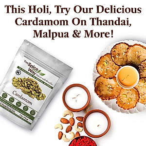 The Spice Way Cardamom Pods- (4 oz) Whole Green Cardamom Pod kosher by OK