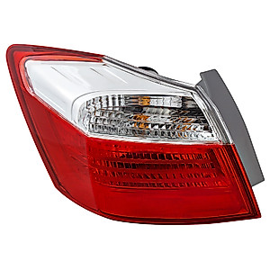 Evan Fischer Driver Side Outer Tail Light Compatible with 2013-2015 Honda Accord EX LX Sport Models Sedan HO2804101