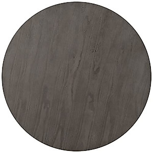 Knocbel Mid-Century Modern Round Dining Table with X-Shaped Base, Ideal for Small Spaces, 200lbs Weight Capacity, 36" Dia x 30" H (Gray)