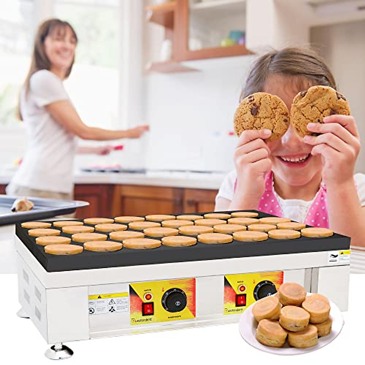 2400W Electric Red Bean Cake Maker Machine,Commercial 32 Hole Wheel Cake Making Machine,Professional Layer Cake Making Machine,Waffle Maker Plate Grill Machine for Restaurant Snack Bar