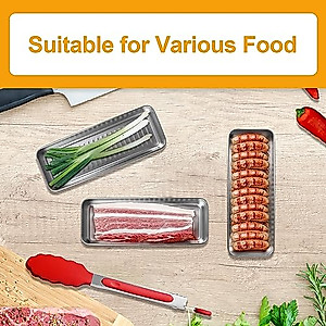 SIUDANGKA 2 Pack Bacon Container for Refrigerator, Stainless Steel Airtight Deli Meat Container for Fridge