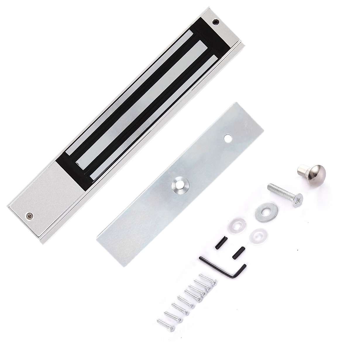 UHPPOTE 600Lb Holding Force Electric Magnetic Lock Including ZL Mount Bracket for Inswinging Door