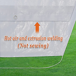 Strong Camel 12 x 20' Carport Replacement Canopy Roof Cover for Garage Shelter Carport Gazebo with Ball Bungees