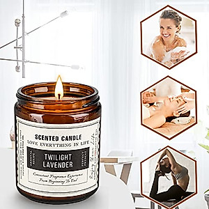 Sage Candles for Cleansing House, 14.4 oz Candles for Home Scented, Odor Eliminating Candle, Sage Candles for Cleansing House Negative Energy, Lavender Candles Gifts for Women, Mother's Day