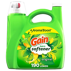 Gain Fabric Softener, Original Scent, 140 fl oz, 190 Loads, HE Compatible, Packaging may vary