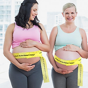 Gejoy 2 Rolls 2 Inch x 150 ft Baby Shower Measure Belly Tape Baby Shower Games Tummy Measure Game for Halloween Baby Shower Party Supplies