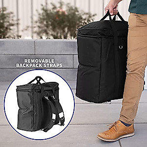 VIVO Desktop PC Travel Bag, Carrying Case for Mid-Sized Computer Tower, CPU Backpack, Accessory Compartment for Keyboard, Cable, and Mouse, Water-Resistant Nylon, Bag Only, Black, CASE-PC01