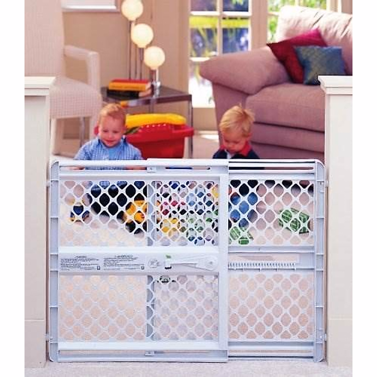 MYPET North States Universal Pet Gate: 26” - 42” Wide Dog Gate. Use as Pressure Mounted Gate or Swinging Door with Included Hardware. Dog Gates for Doorways, 26" Tall, Gray