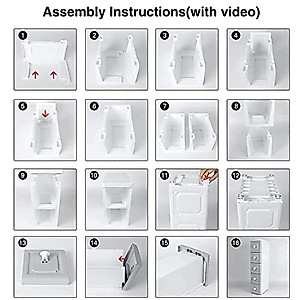 Conworld Super Light Weight Slim Plastic Bathroom Storage, Self-Assembling Bathroom Organizer 5 Tier Slim Storage Cart with 4 Wheels (Product Comes with Installation Instructions and Video)