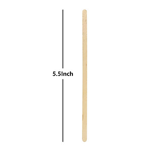 KTOJOY 5.5inch Wooden Coffee Stirrers, 1000 Count Disposable Stir Sticks for Coffee & Cocktails, Wooden Beverage Mixer with Smooth Ends, Swizzle Drink Sticks