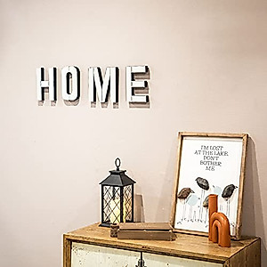 COLLECTIVE HOME - 7-inch Tall Mirrored Glass and Wood Decorative Letter, Home-Bedroom-Office Wall Décor. Perfect Fun Gift to Encourage Girls, Young Ladies & Teens. (K)