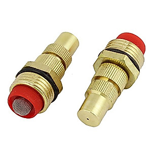 Qtqgoitem Garden Lawn Water Spray Nozzle 20mm Male Threaded 2pcs Gold Tone (Model: 4e7 ef5 077 e24 691)
