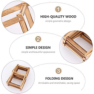 Cabilock 1pc Wine Rack Decoration Wine Storage Standing Table Easel Stand for Display Standing Bottles Storage Shelf Wood Tabletop Wine Rack Rustic Tabletop Wine Rack Bamboo Domestic Gift