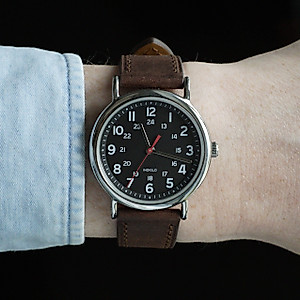 Benchmark Quick Release Leather Watch Band - Premium Italian Full Grain Leather Watch Straps for Men & Women (20mm, Dark Brown)