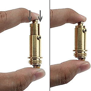 Soaying 6 PCS Sink Plug Replacement Basin Bath Waste Click Spring Brass Plug Bolt for Kitchen Sink Bath Tub Drain Stopper