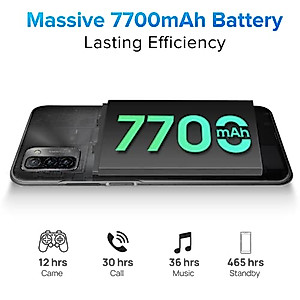 Ulefone Note 12 Unlocked Cell Phone, 4G Unlocked Smartphone, 6.82” Ultra-Large Screen with Slim Structure, 7700mAh Battery, 4+128GB, 3-Card Slot, Face Unlock/Fingerprint Recognition, Black