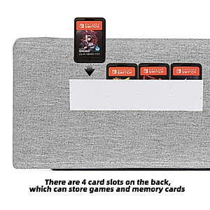 Dust Cover for Nintendo Switch & Switch OLED Dust Protector Custom Designed Water Proof for Nintendo Switch & Switch OLED Thick Fabric Precision Cut Easy Access Cable Port (Grey)