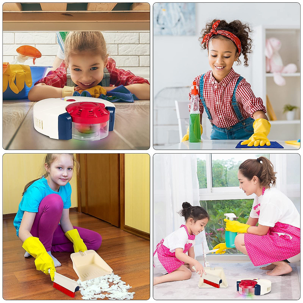 Toy Kids Vacuum, Toy Vacuum Cleaner for Toddler with Lights & Sounds (Style B)