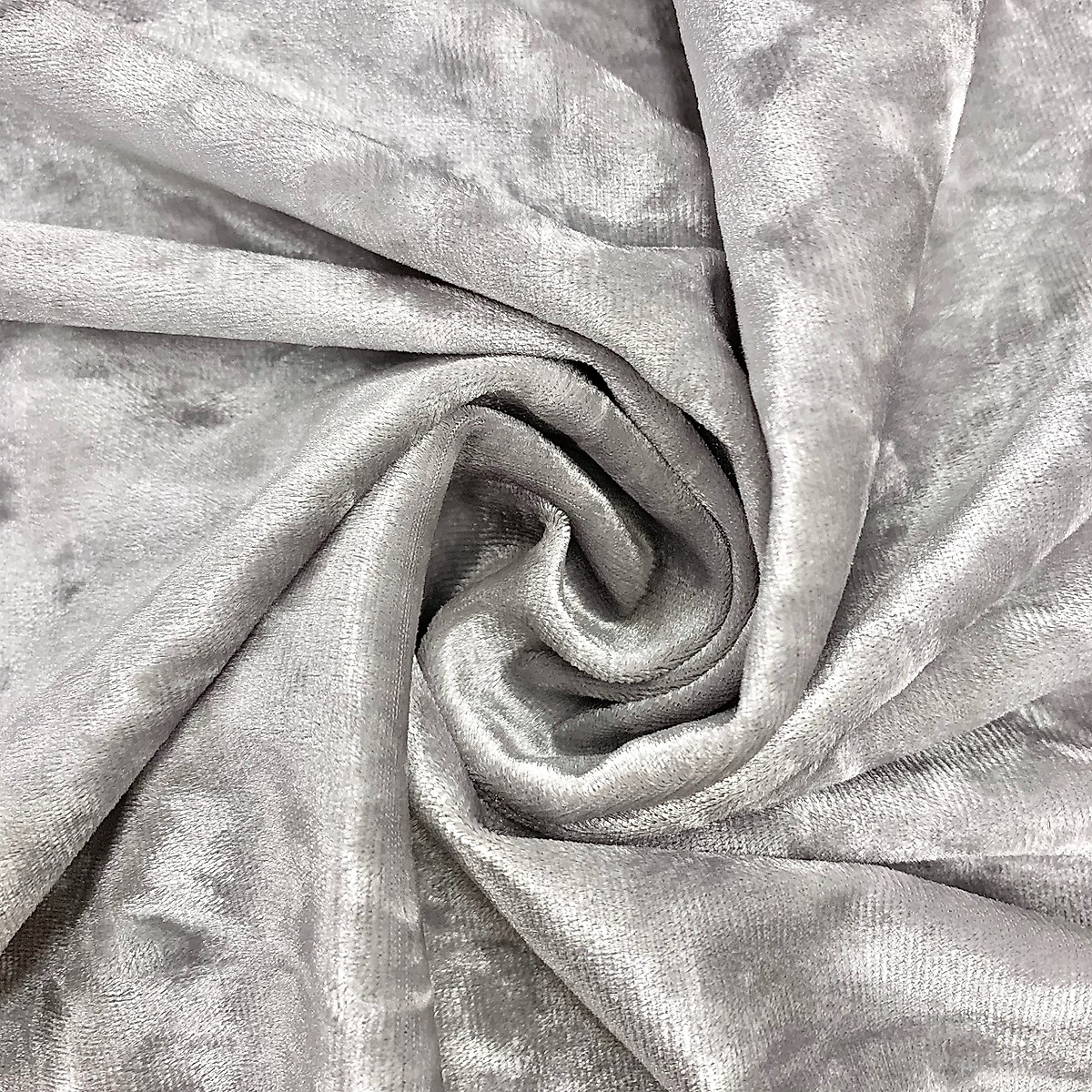 Samantha Silver Polyester Stretch Crushed Velvet Fabric by The Yard for Bows, Topknot. Headwraps, Scrunchies, Clothes, Costumes, Crafts